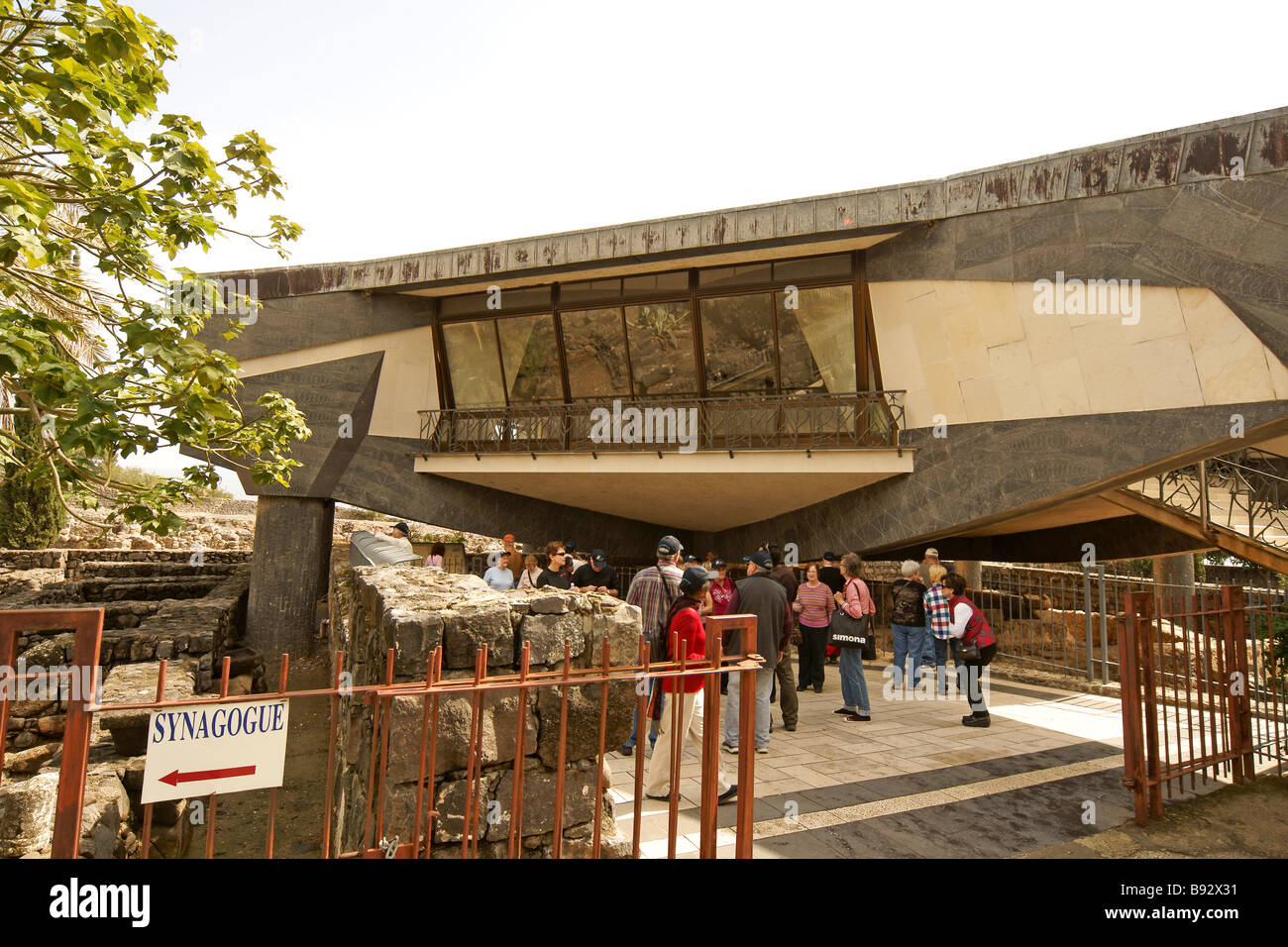 Israel Sea of Galilee Exterior of the Capernaum Catholic Church built ...