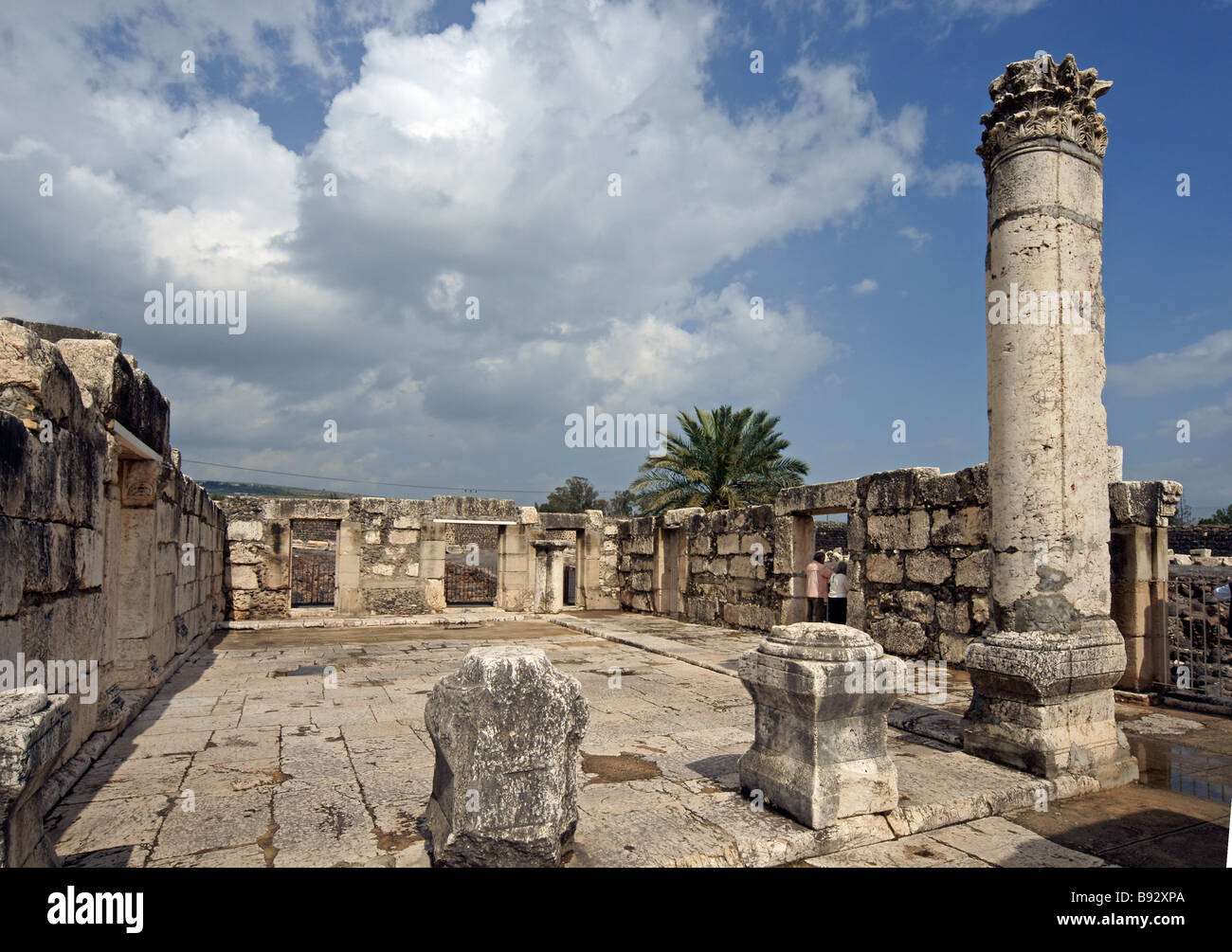 Israel Sea of Galilee Capernaum Ruins of the old synagogue uncovered on ...