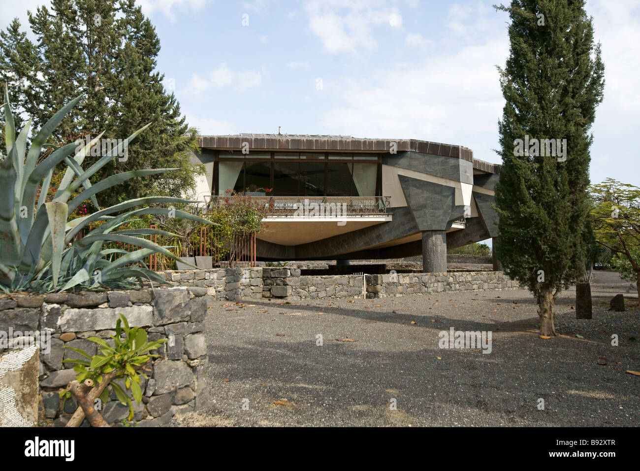 Israel Sea of Galilee Exterior of the Capernaum Catholic Church built ...