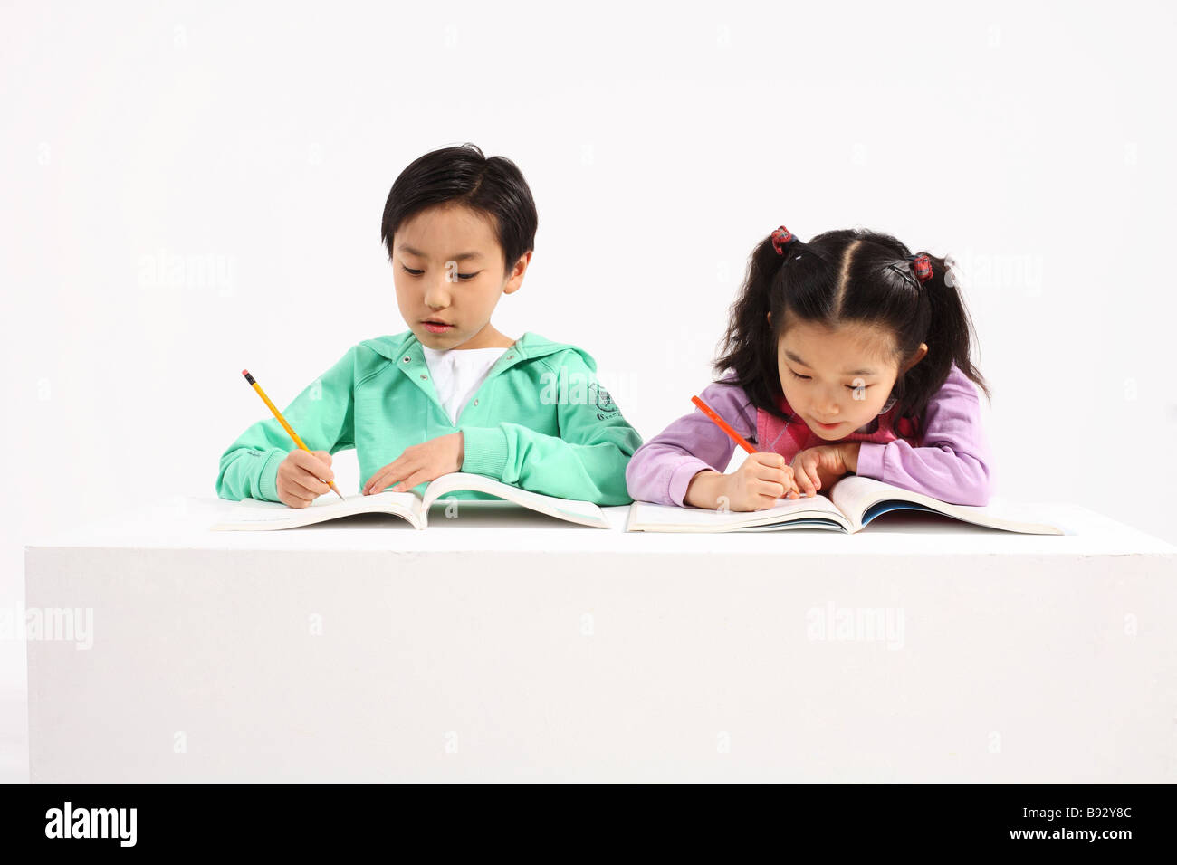 Young Children in Study Stock Photo - Alamy
