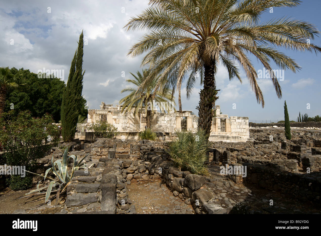 Israel Sea of Galilee Capernaum Ruins of the old synagogue uncovered on ...