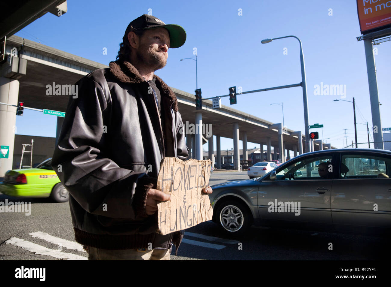 Homeless person Seattle Washington Stock Photo - Alamy