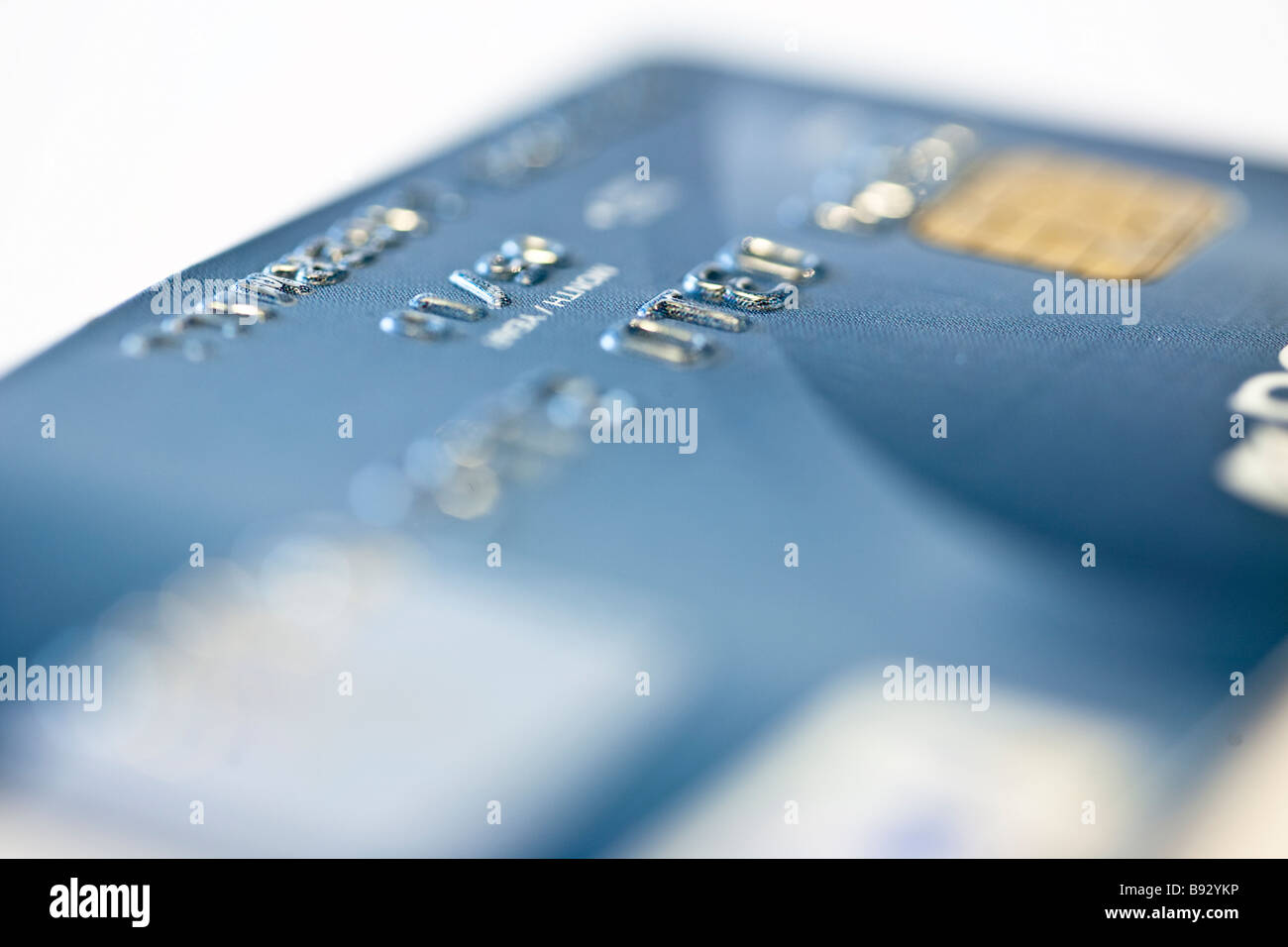 Close up of a credit card in blue Shallow depth of focus Stock Photo ...