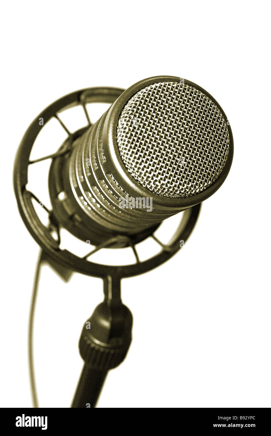 Condenser microphone Cut Out Stock Images & Pictures - Alamy