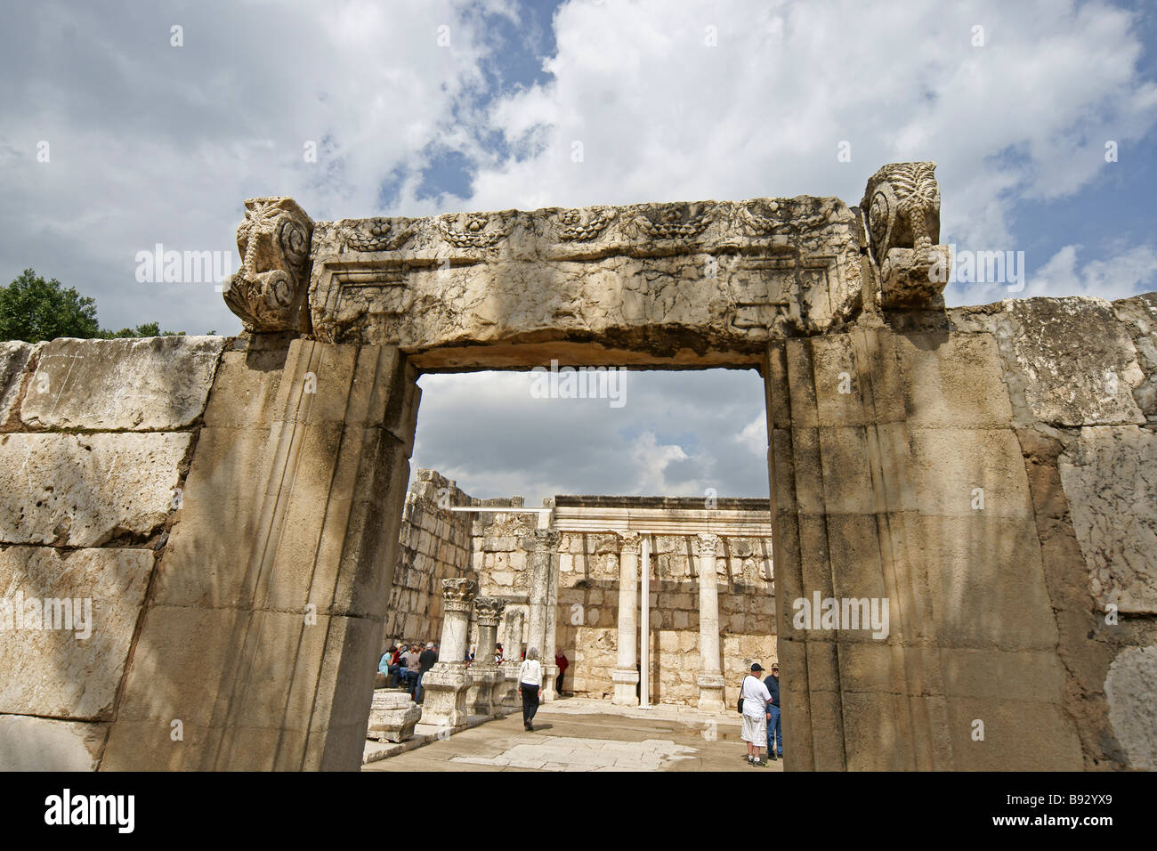 Israel Sea of Galilee Capernaum Ruins of the old synagogue uncovered on ...