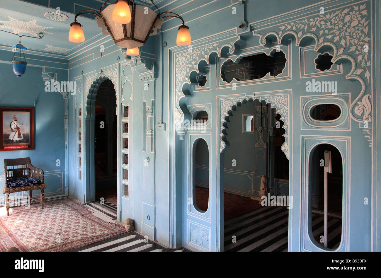India Rajasthan Udaipur City Palace interior Stock Photo - Alamy