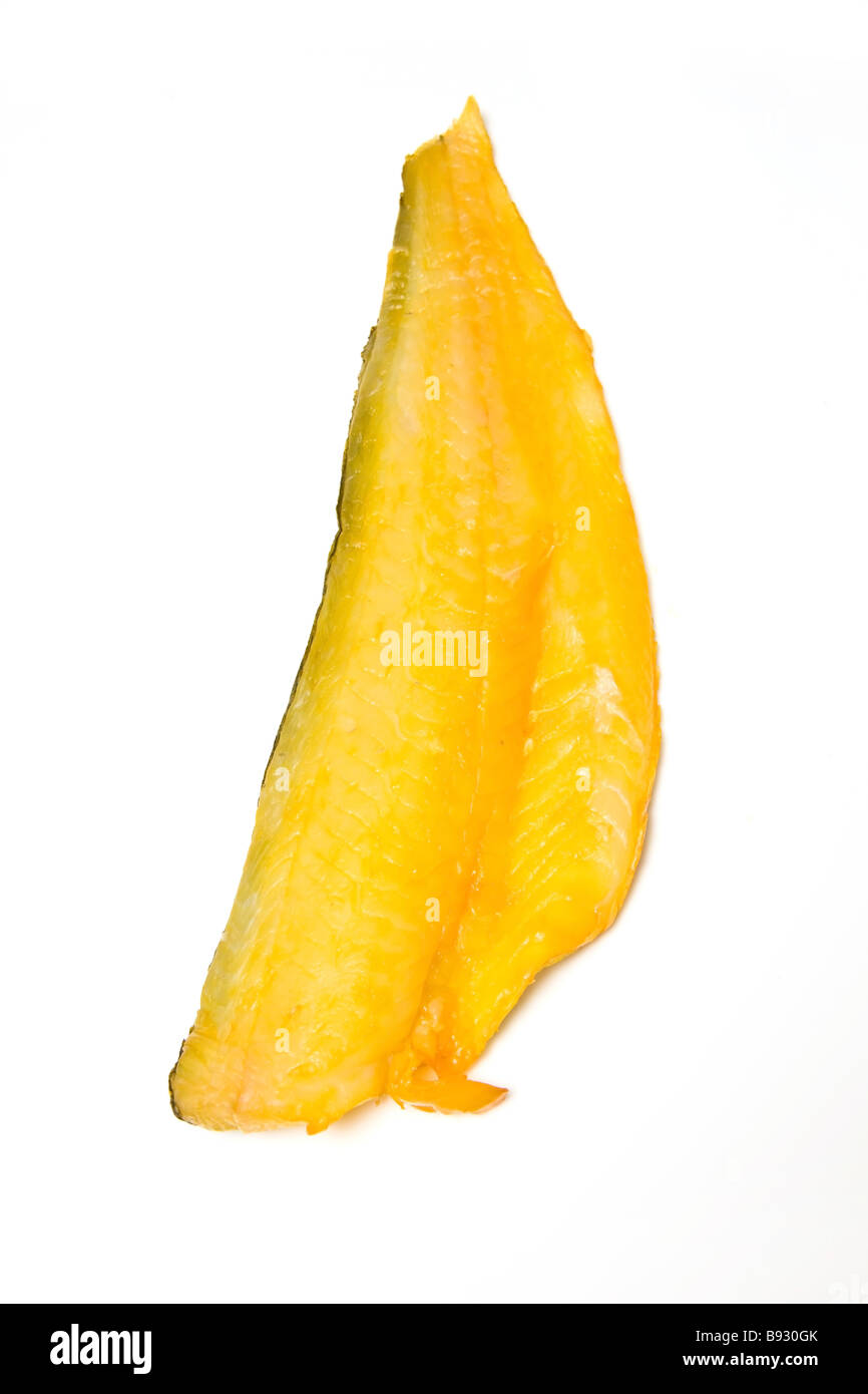Smoked haddock isolated on a white studio background Stock Photo - Alamy