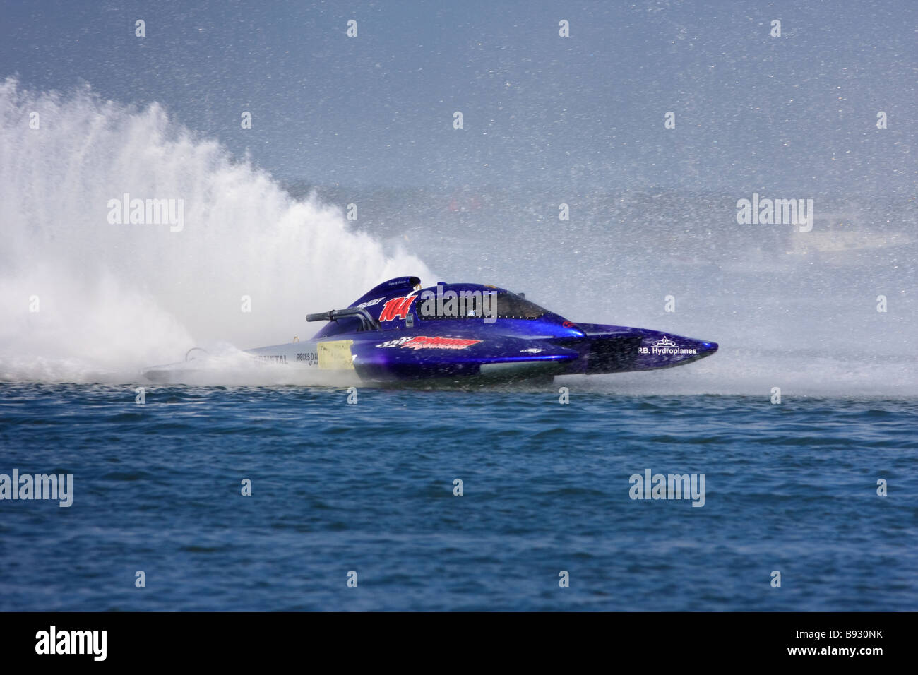Hydroplane racing on the lake Stock Photo - Alamy