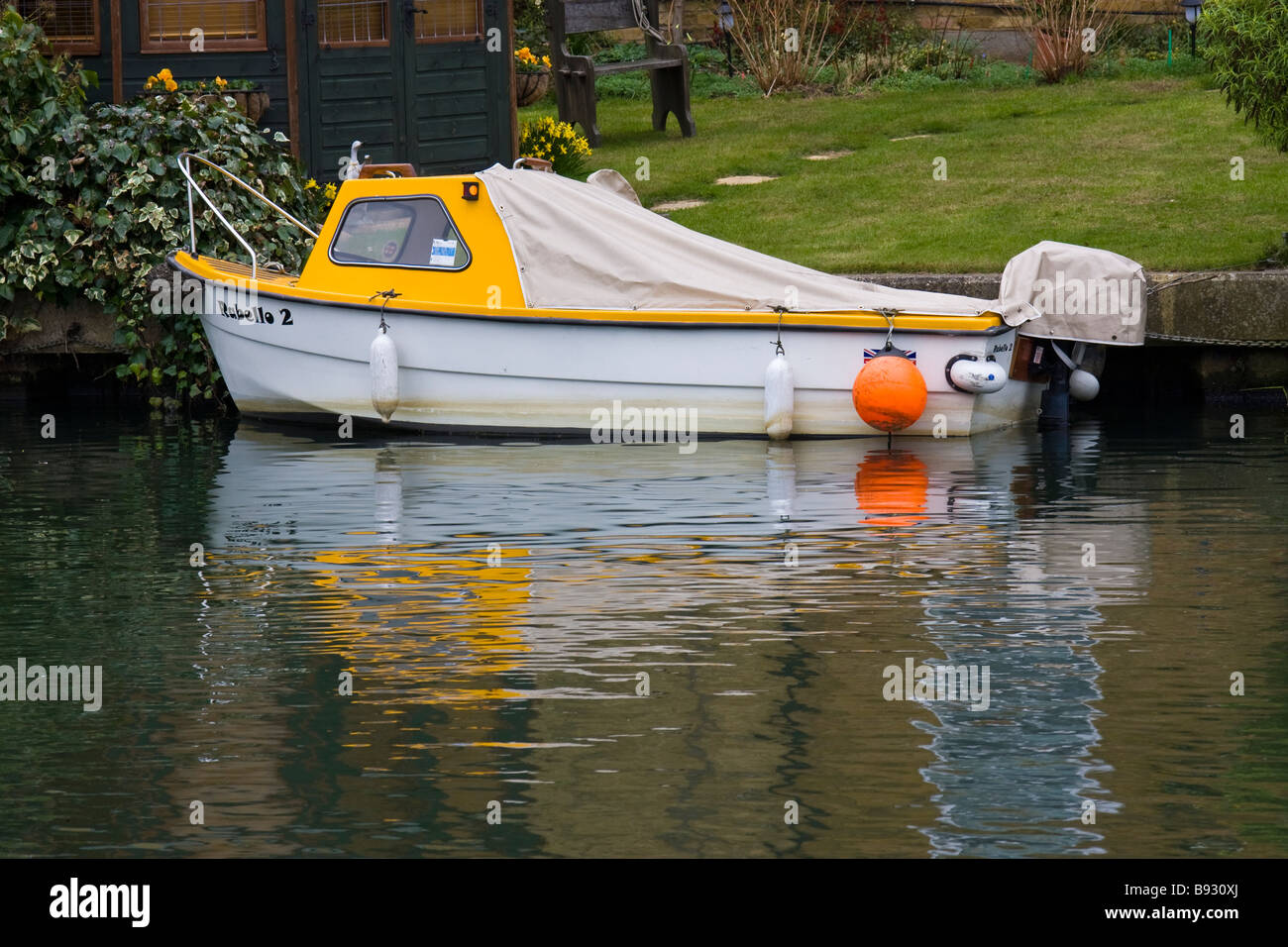 Small yellow Boat Stock Photo - Alamy