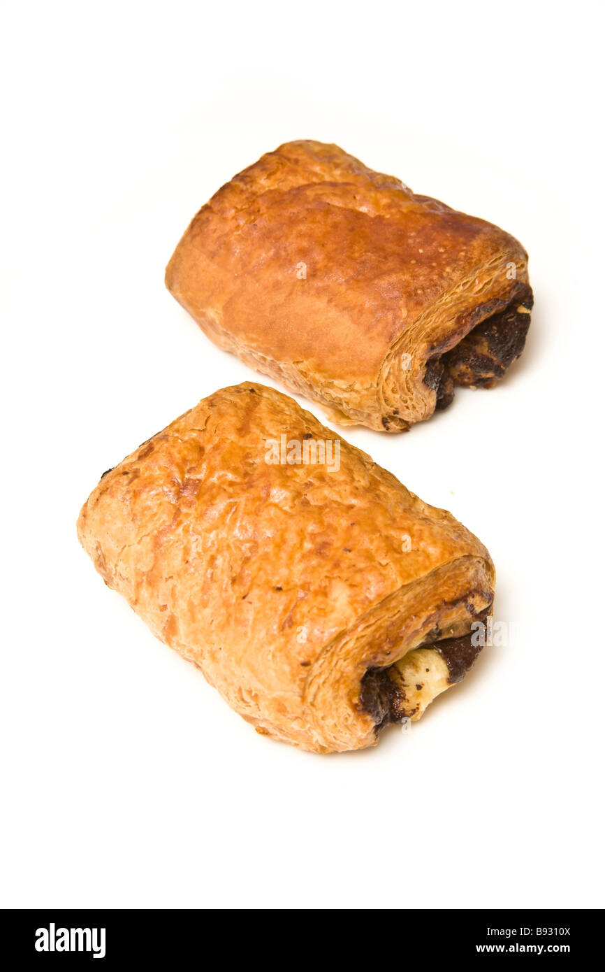 Chocolate croissant isolated on a white studio background Stock Photo ...