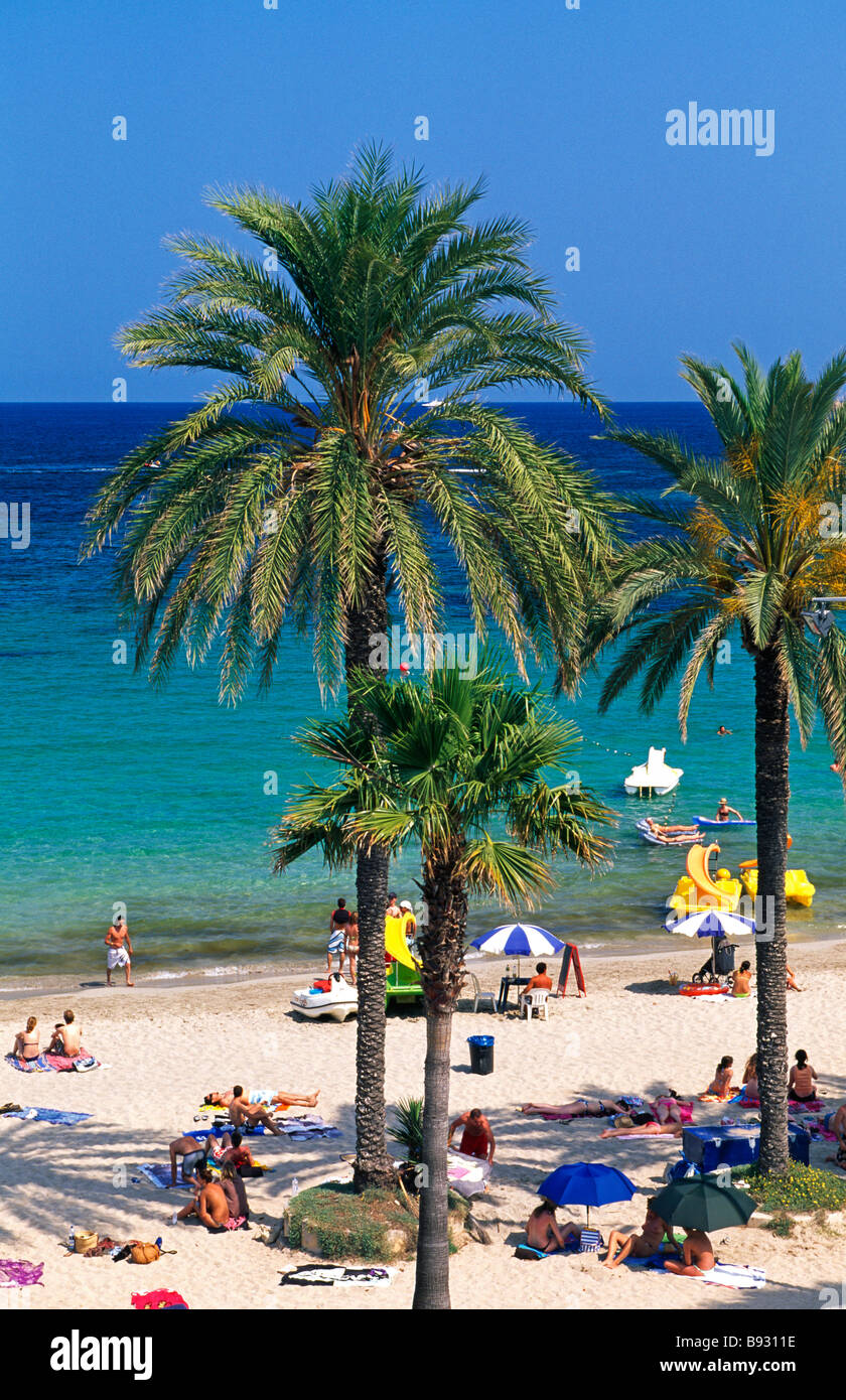 Playa d en Bossa Ibiza Balearic Islands Spain Stock Photo - Alamy