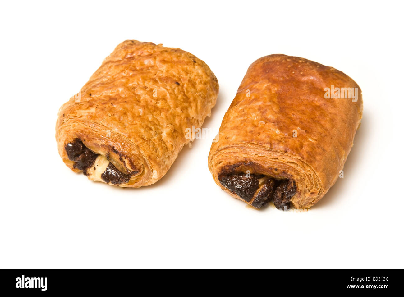 Chocolate croissant isolated on a white studio background Stock Photo ...