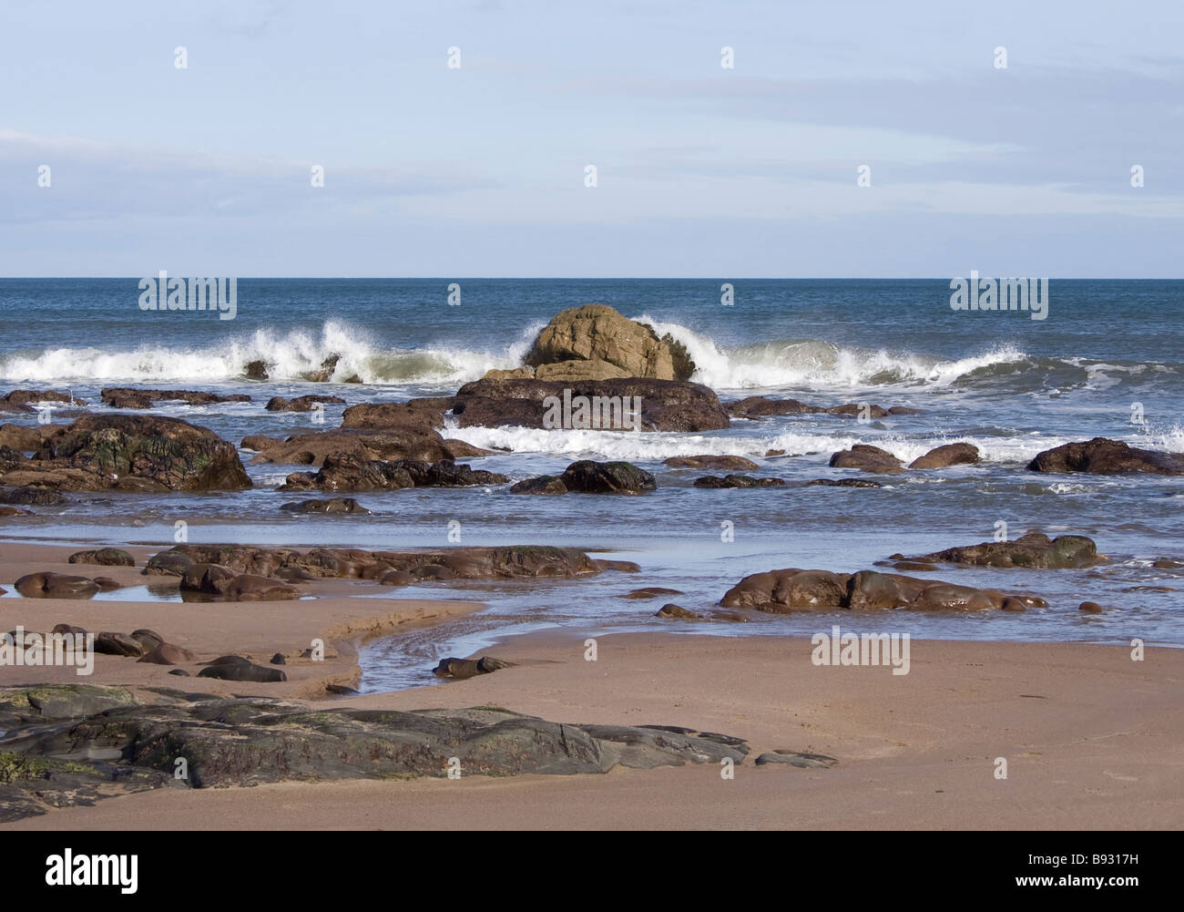 Beach at Berwick Stock Photo - Alamy