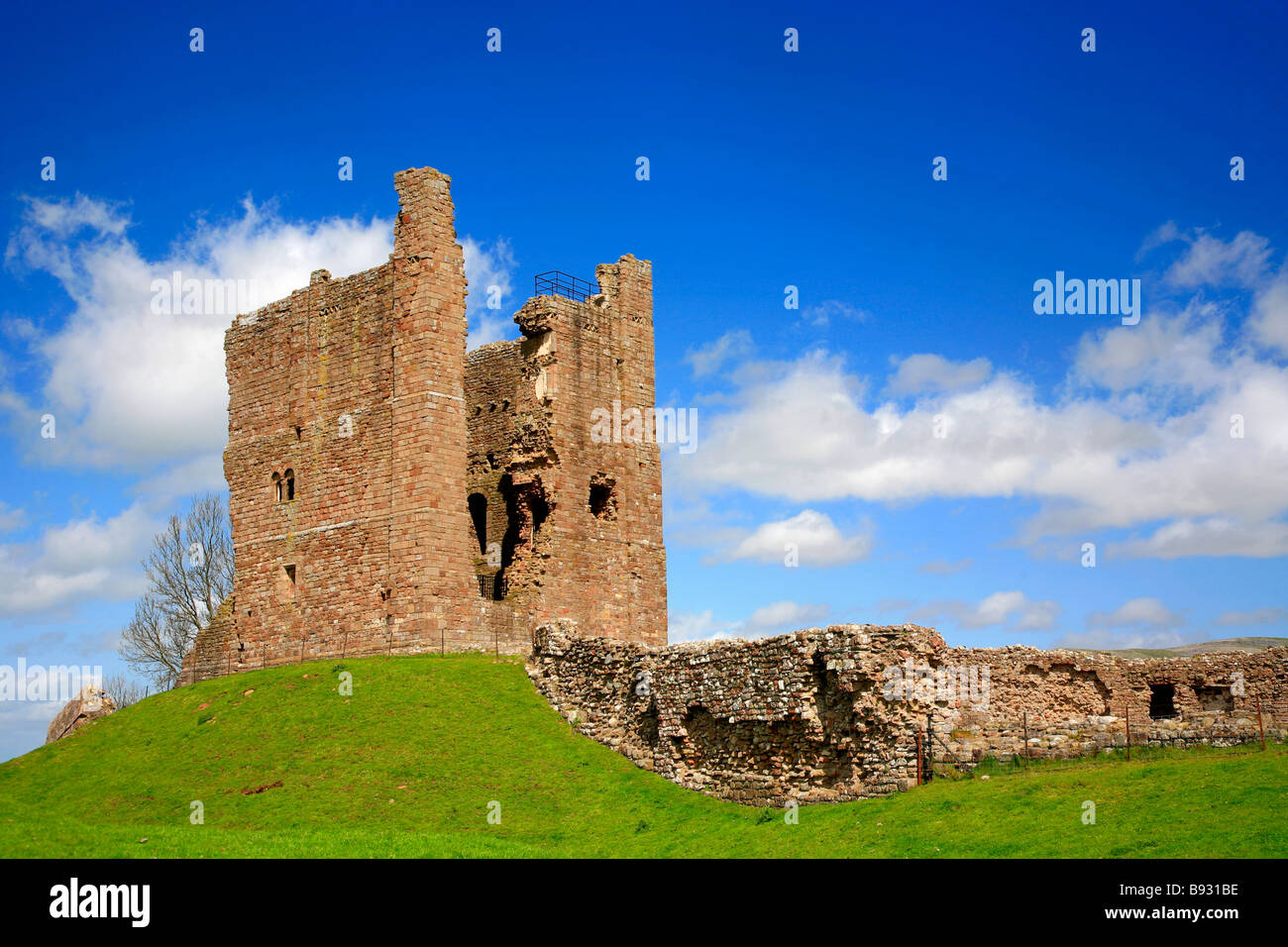 The Ruined Walls of English Heritage Site Brough Castle Lake District ...