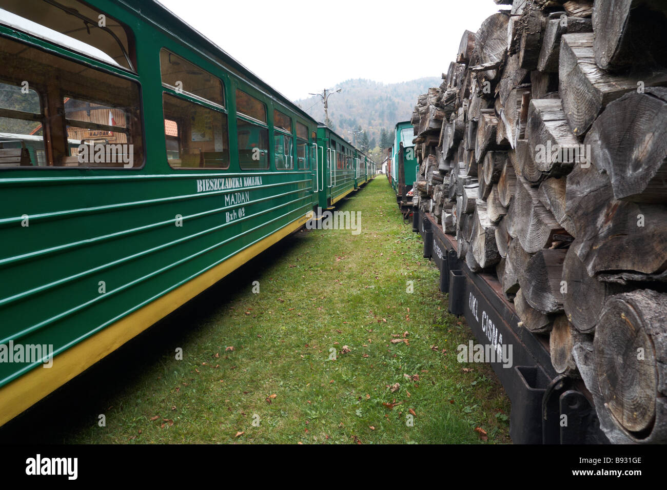 narrow gauge railway museum in Cisna, Bieszczady, South eastern Poland ...
