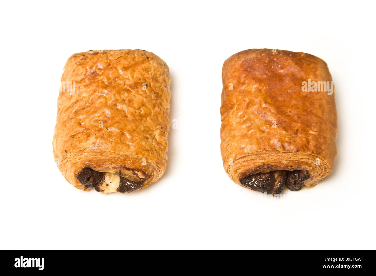Chocolate croissant isolated on a white studio background Stock Photo ...