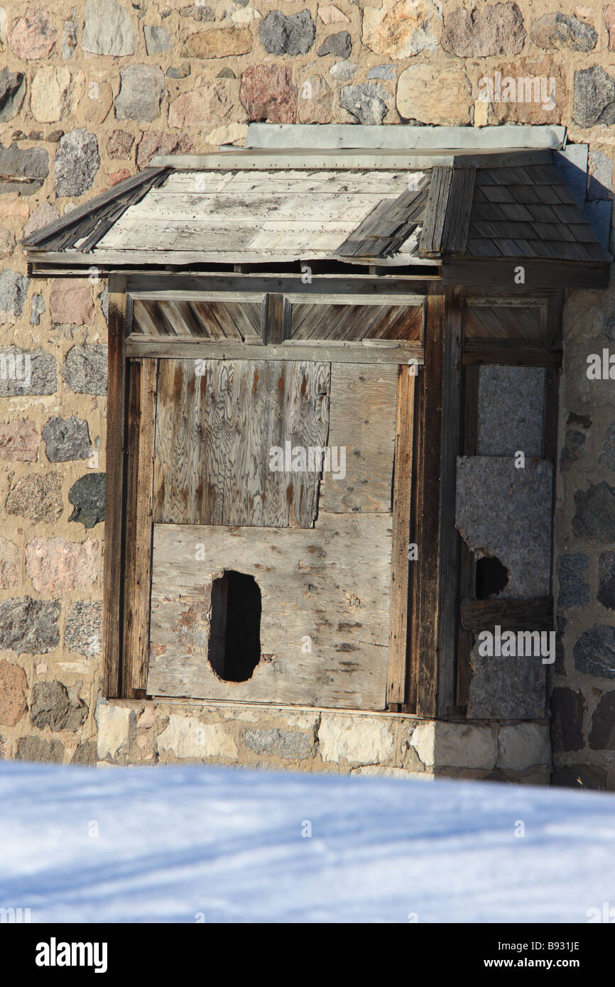 Abandoned Stone House in Winter Stock Photo - Alamy