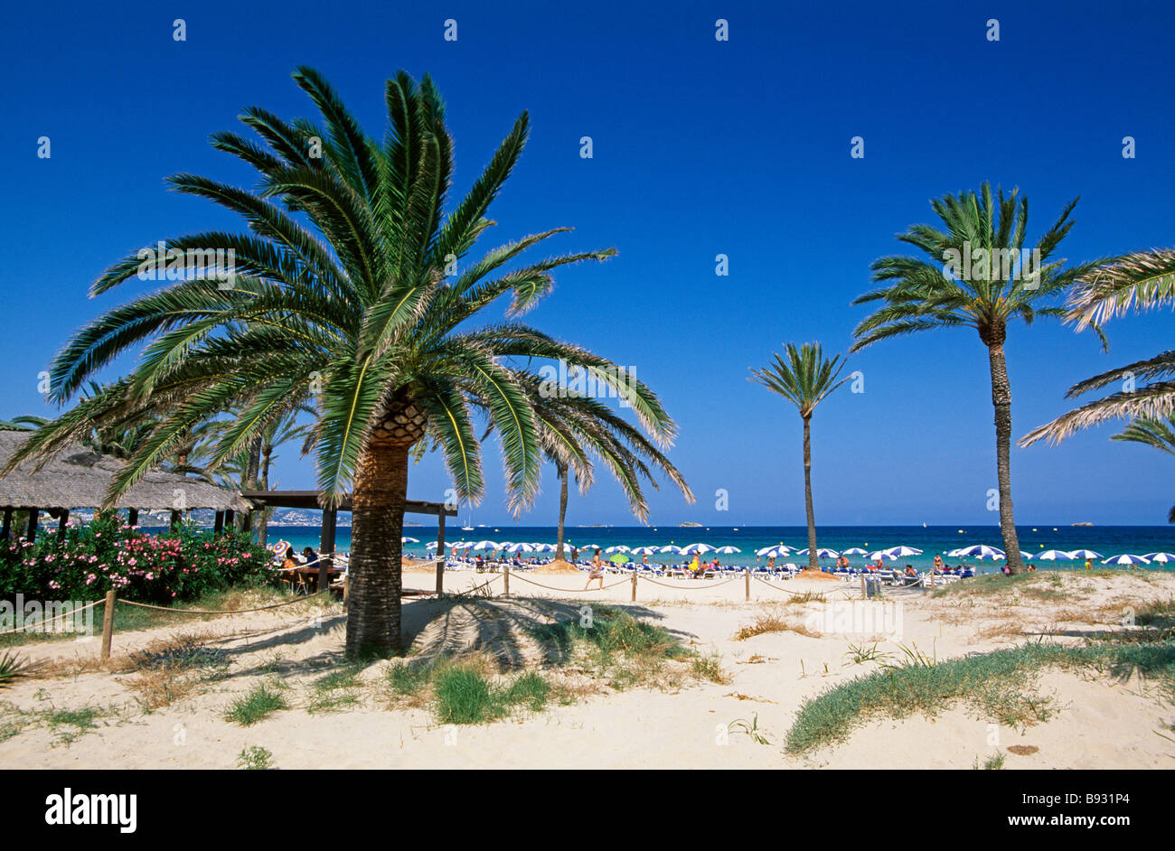 Playa d en Bossa Ibiza Balearic Islands Spain Stock Photo - Alamy