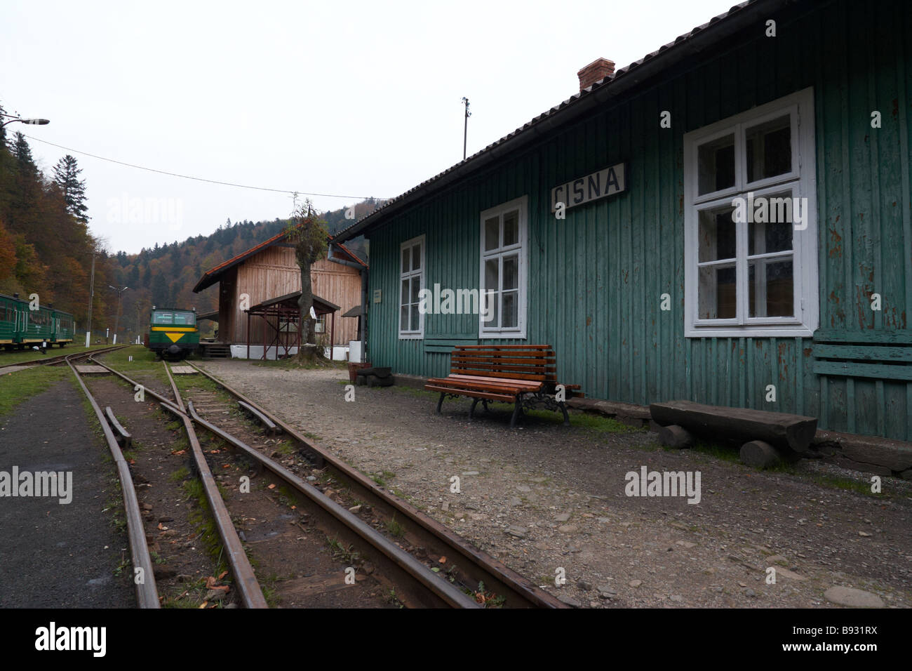 narrow gauge railway museum in Cisna, Bieszczady, South eastern Poland ...