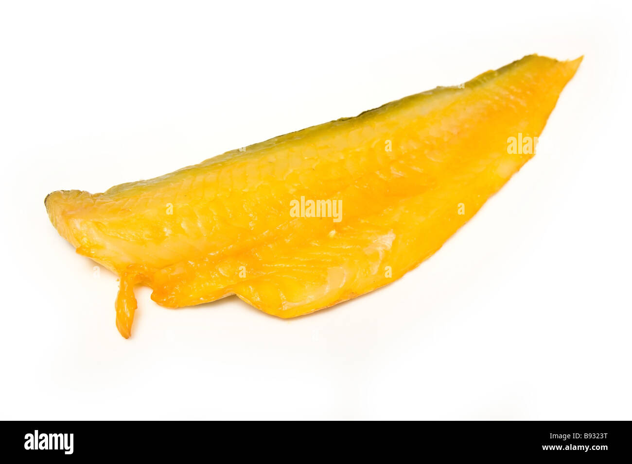 Smoked haddock isolated on a white studio background Stock Photo - Alamy