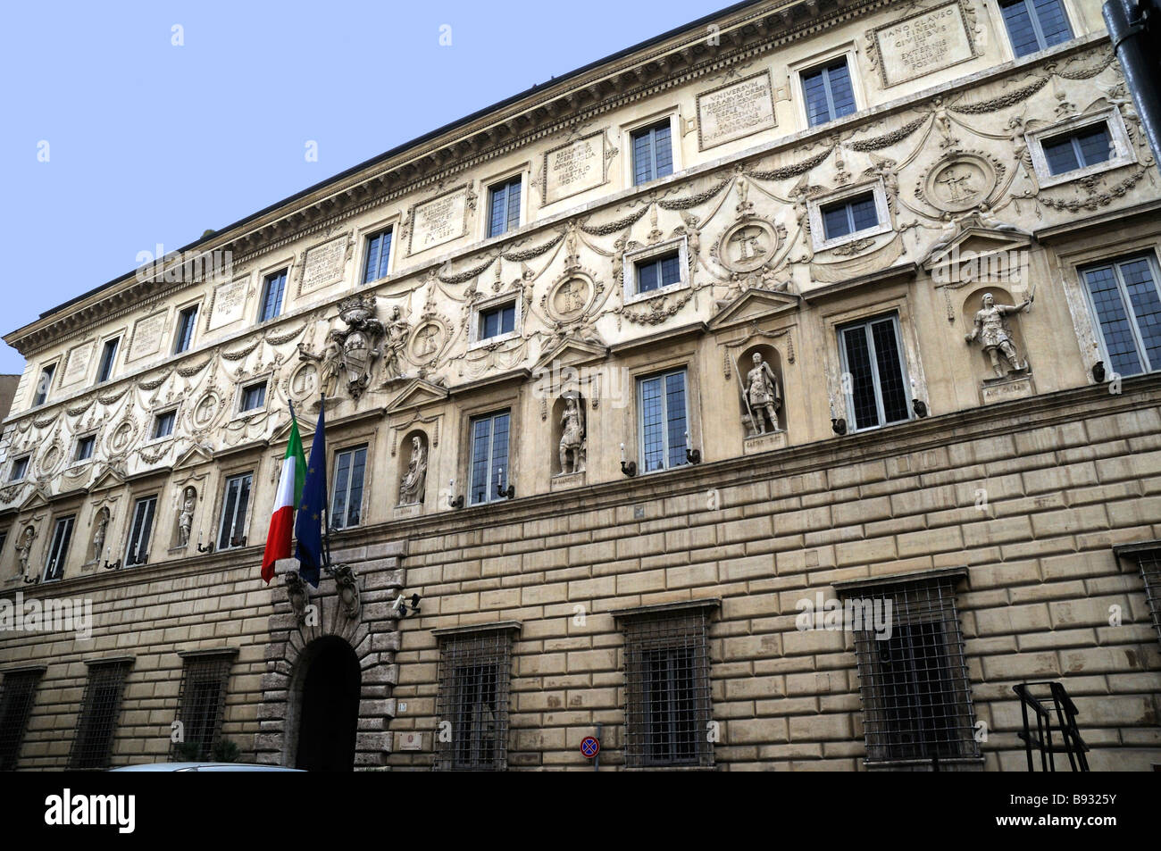 The Palazzo Farnese in Rome Italy now a French School and the French ...