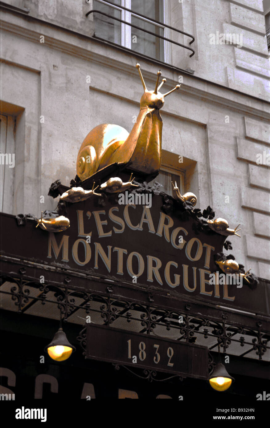 Opened in 1832, the L'Escargot Montorgueil restaurant in Paris sports a ...