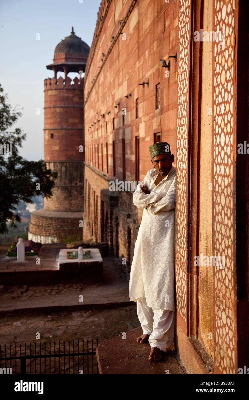 Muslim Man Outside Friday Mosque or Jama Masjid in Fatehpur Sikri India ...