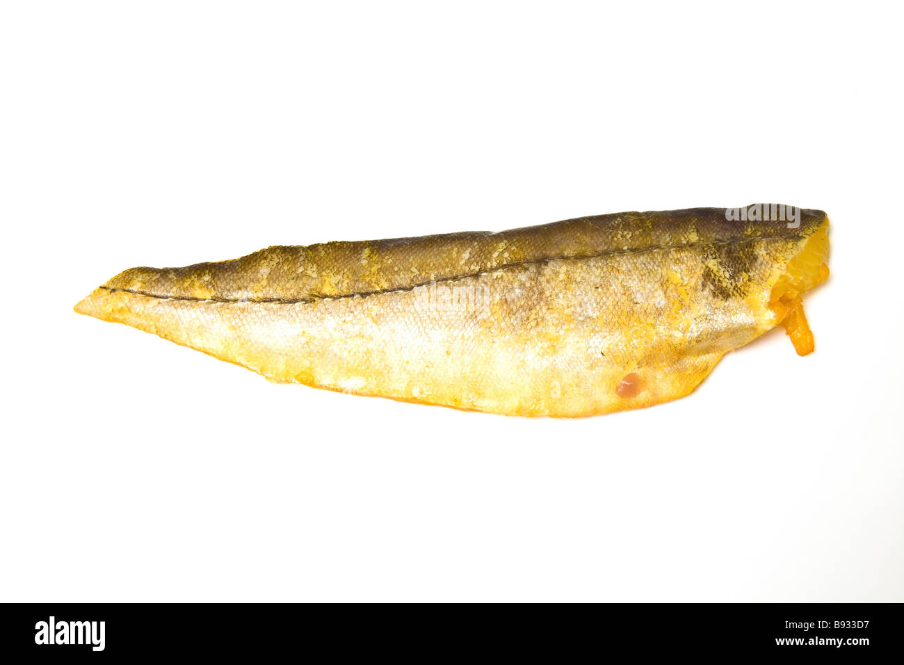 Smoked haddock isolated on a white studio background Stock Photo - Alamy