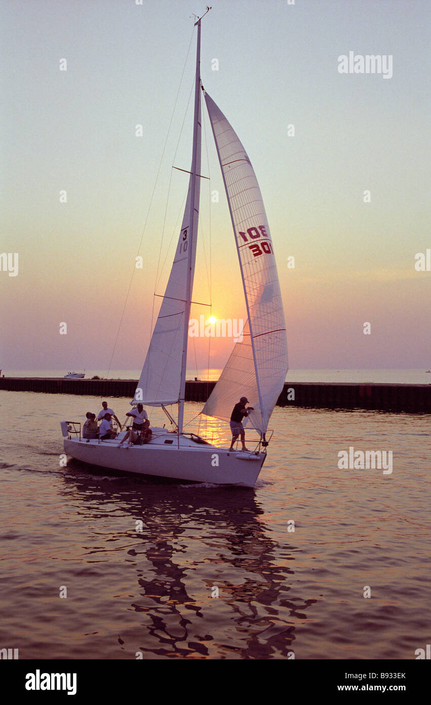 Travel calm boat glide hi-res stock photography and images - Alamy