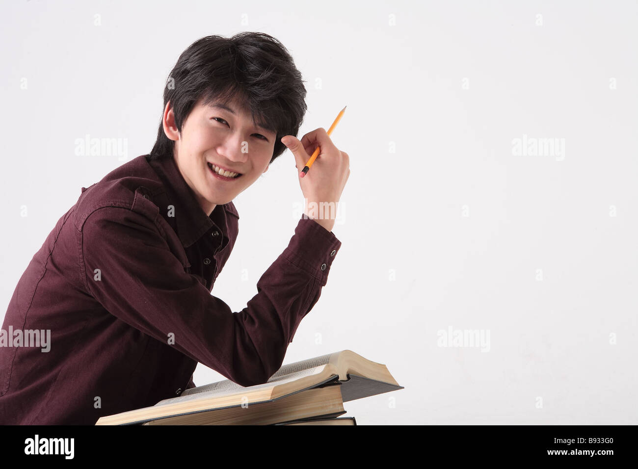 Young Asian School Boy Stock Photo - Alamy