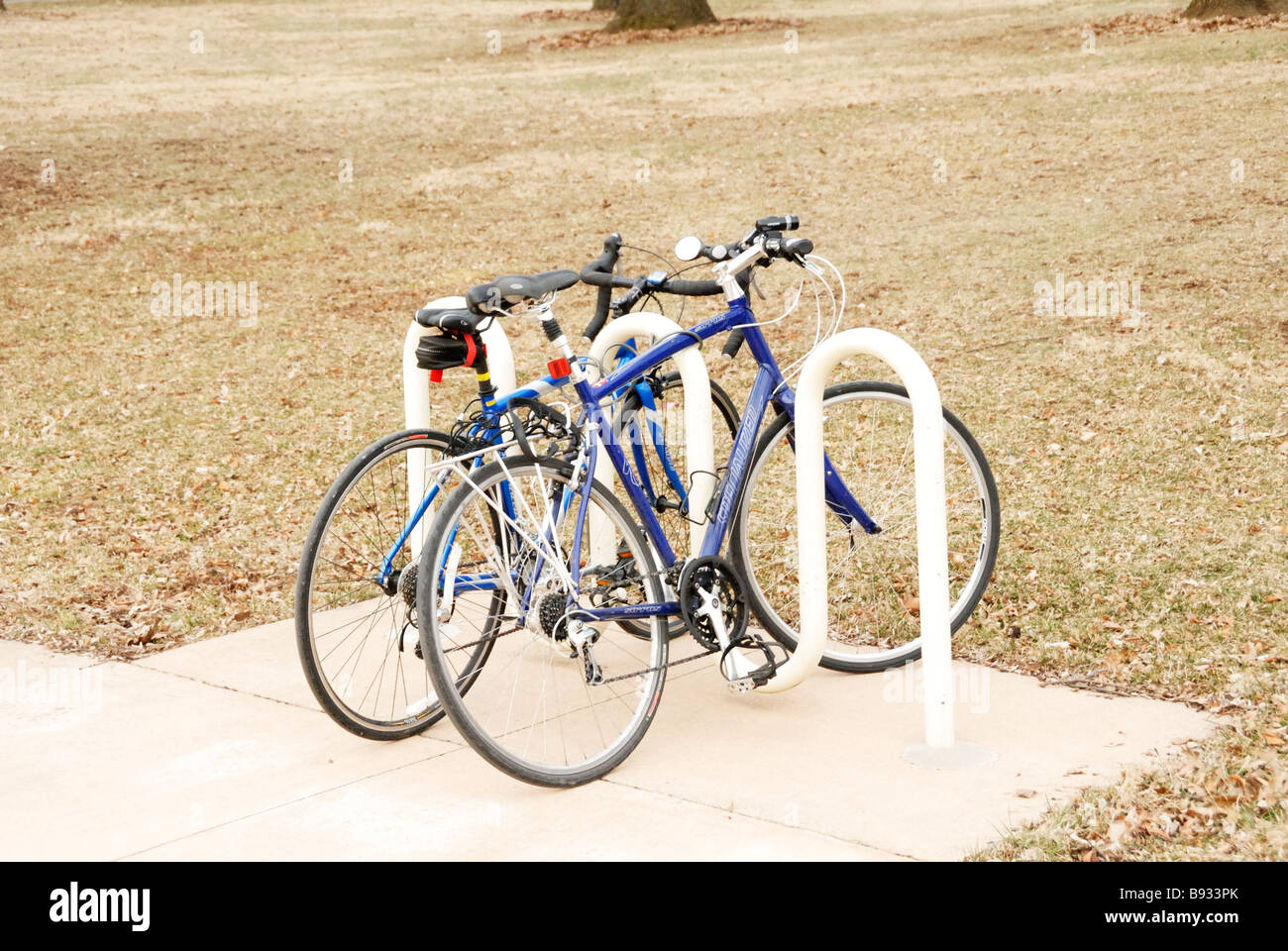 Two bicycles at park in spring Stock Photo - Alamy