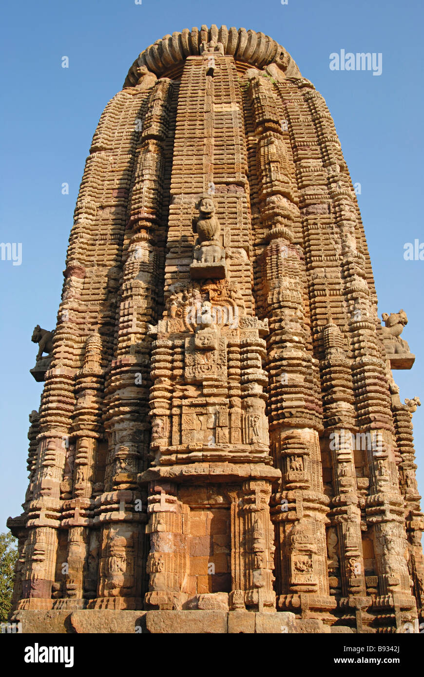 Mohini Temple, Upper portion of the shikara from West. Bhubaneswar ...