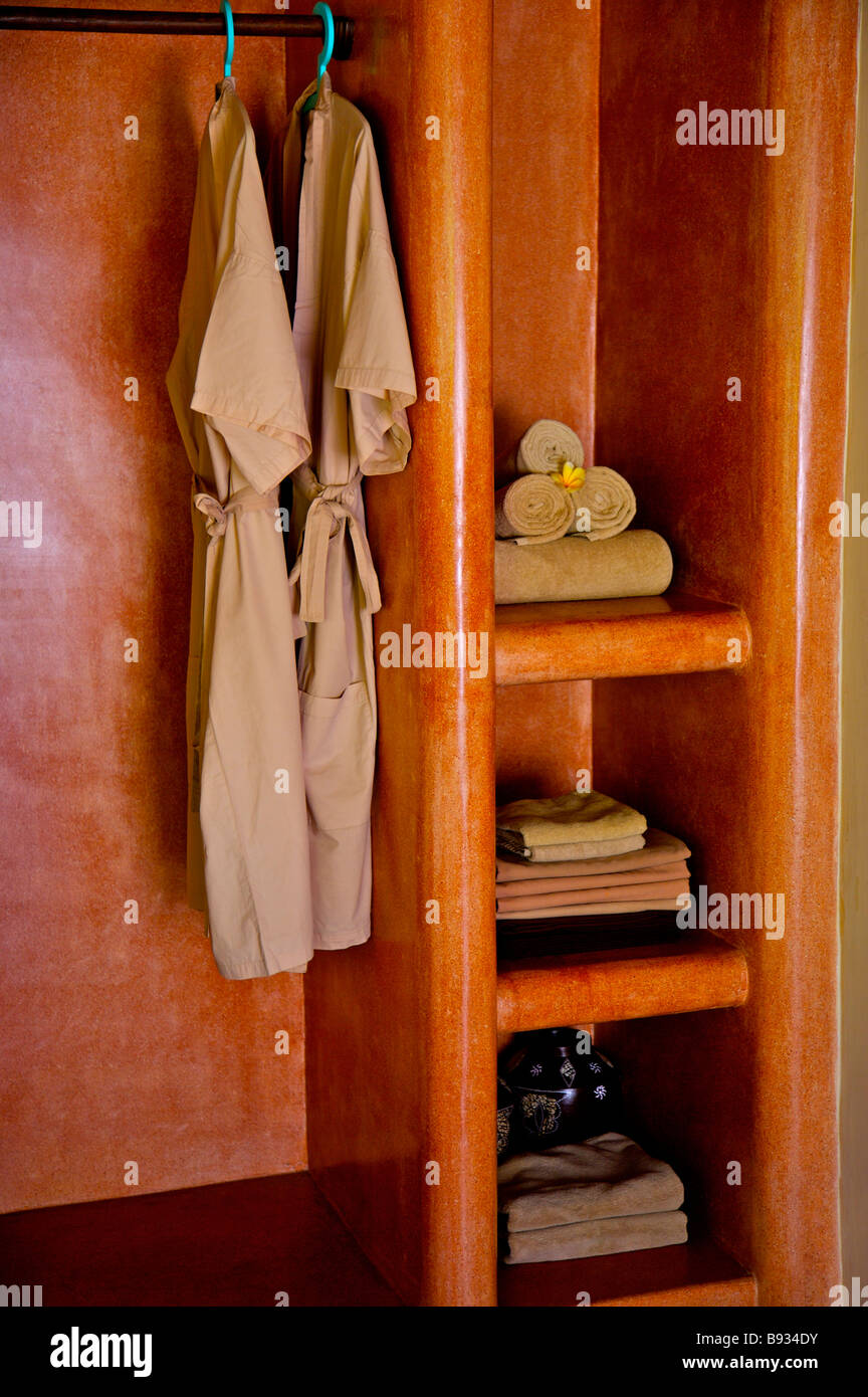Closet setting in spa Stock Photo - Alamy