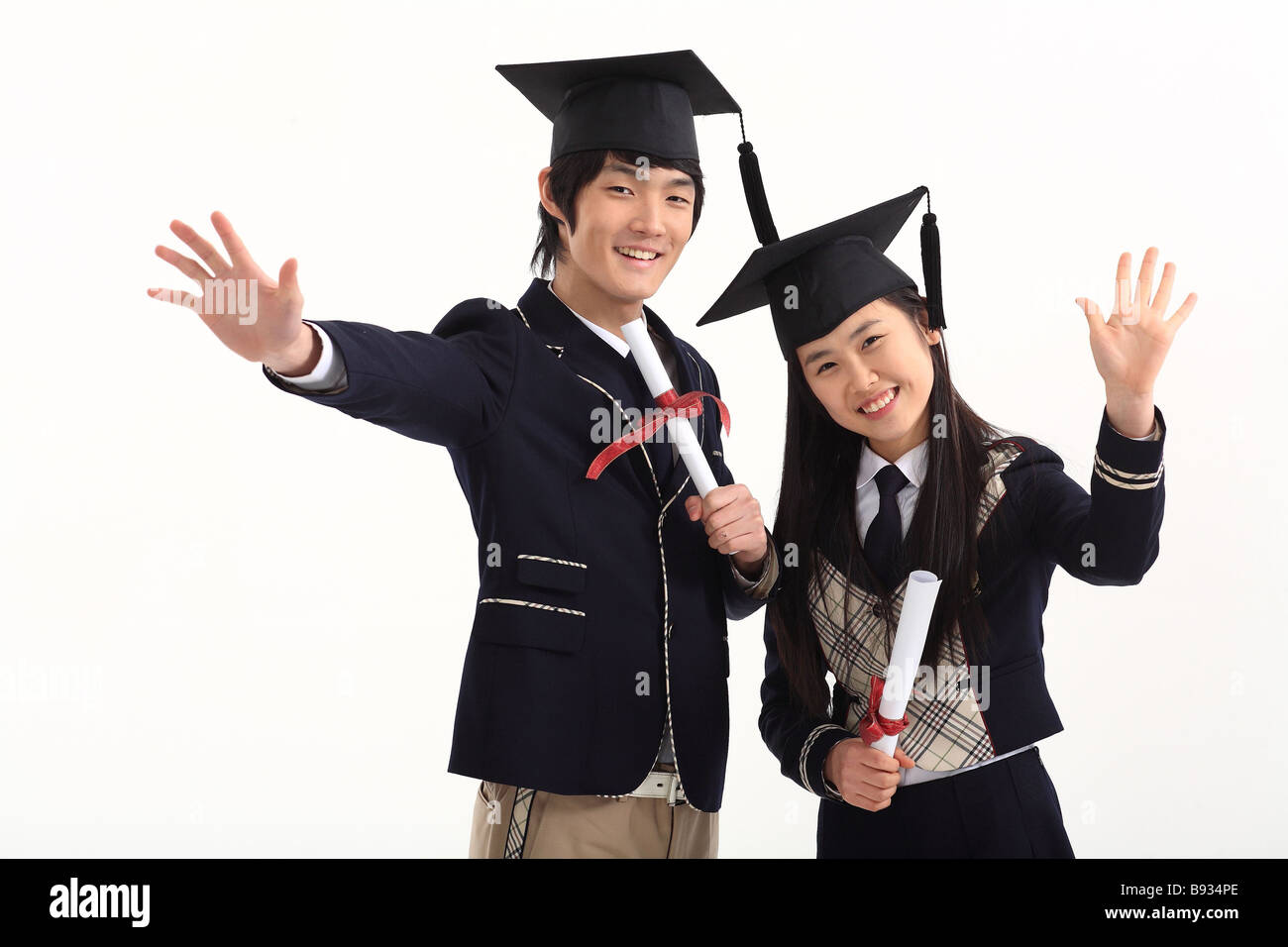 Young Asian Teenagers on Graduation Stock Photo - Alamy