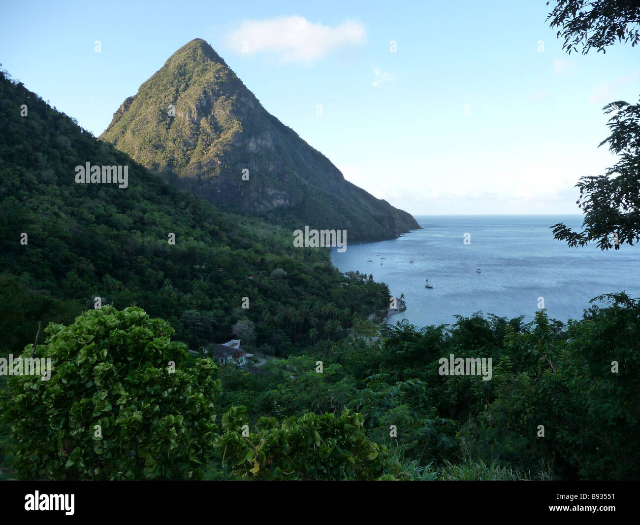 Gros Piton View Stock Photo - Alamy