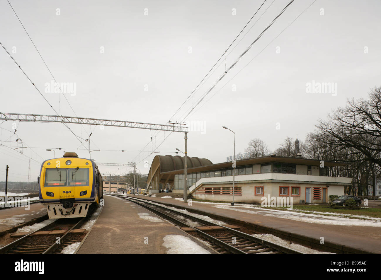 Modern Latvian Railways electric train at Dubulti station, Latvia Stock ...