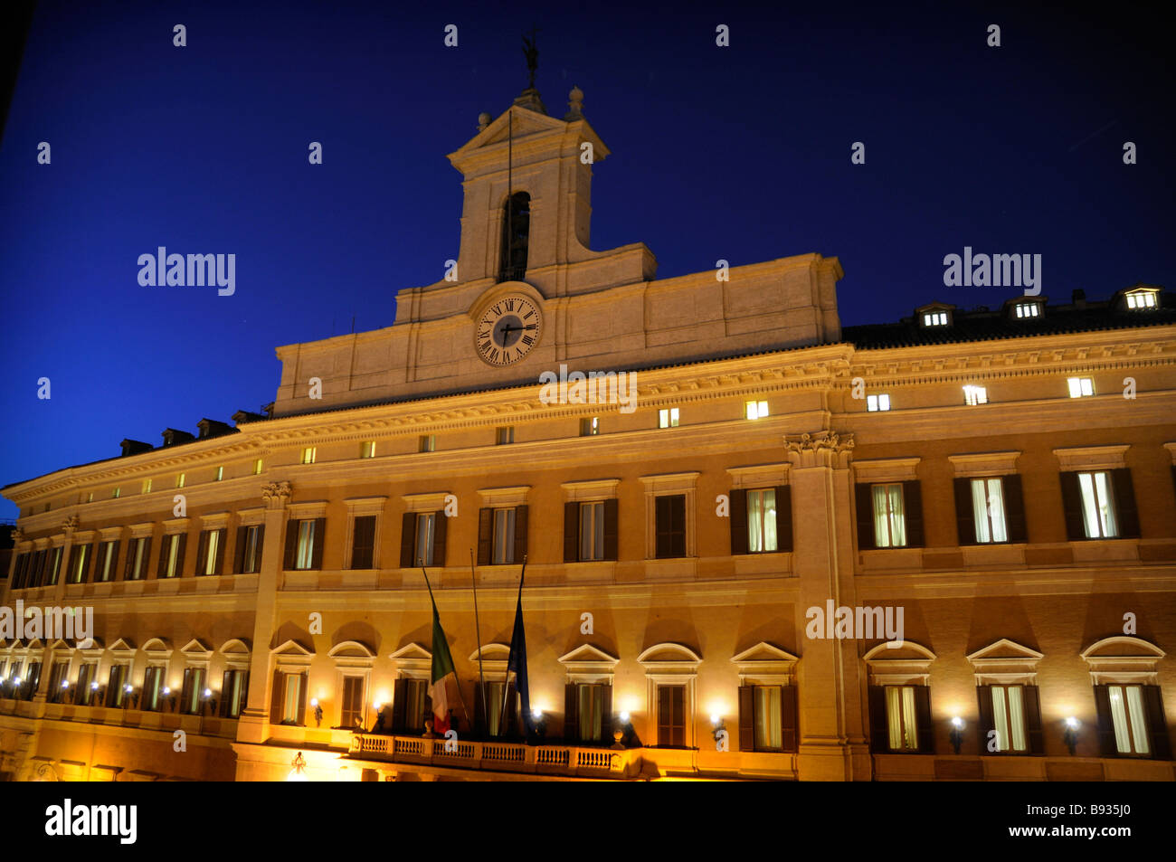 The Italian Parliament Building at Montecitoria in the city of Rome ...