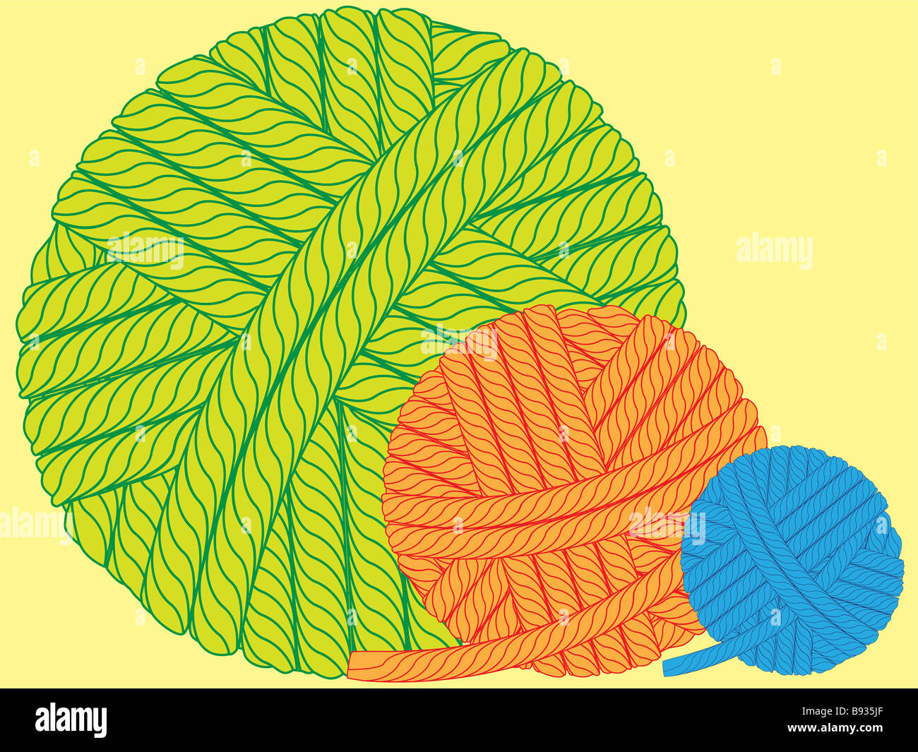 three colored clews vector Stock Photo - Alamy