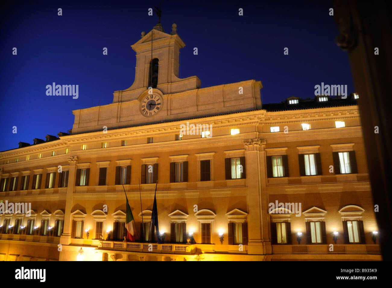 The Italian Parliament Building at Montecitoria in the city of Rome ...