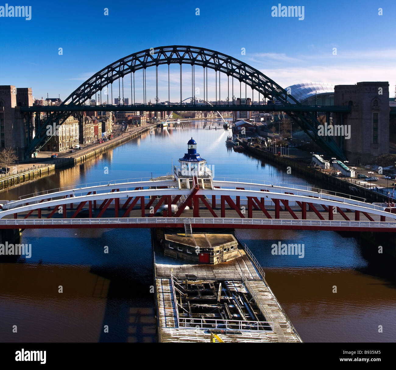 Three newcastle bridges hi-res stock photography and images - Alamy