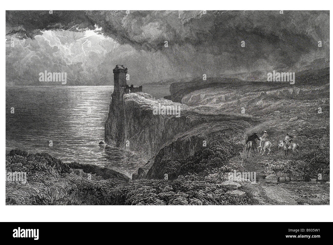 Lightning storm castle hi-res stock photography and images - Alamy