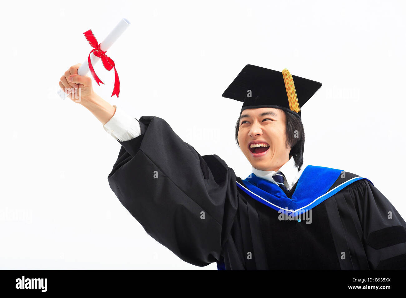 Man in University Graduation Stock Photo - Alamy