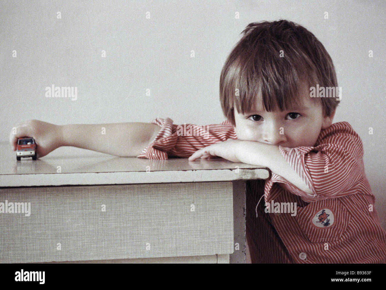 A boy who suffered injuries in the Chernobyl nuclear power plant ...