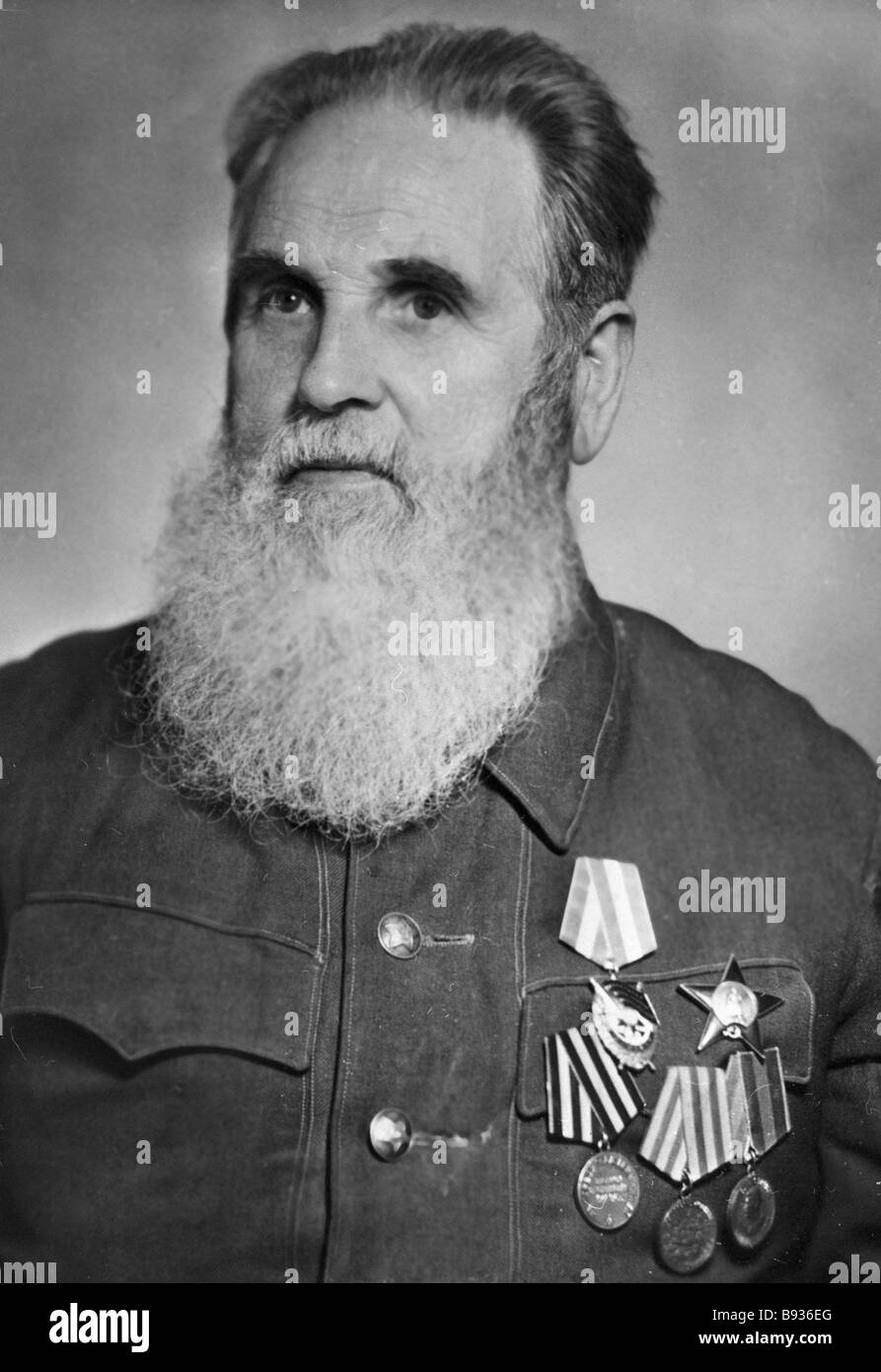 Veteran of three wars former military pilot Ivan Chuchin Stock Photo ...