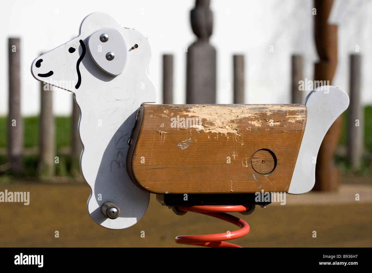 Playground spring bounce hi-res stock photography and images - Alamy