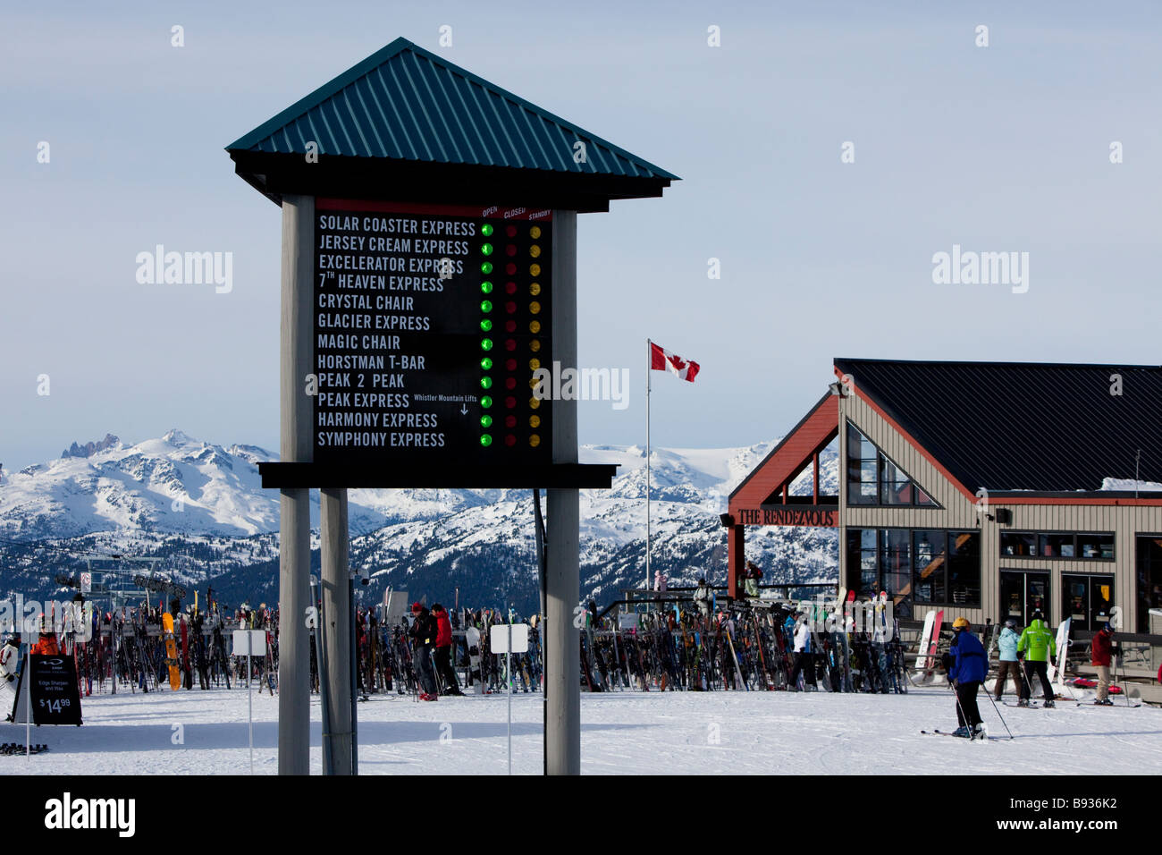 Blackcomb sign whistler british columbia hi res stock photography and images Alamy