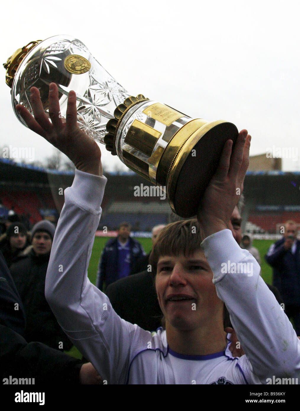 Zenit player Andrey Arshavin celebrating the victory Zenit won the 30th ...