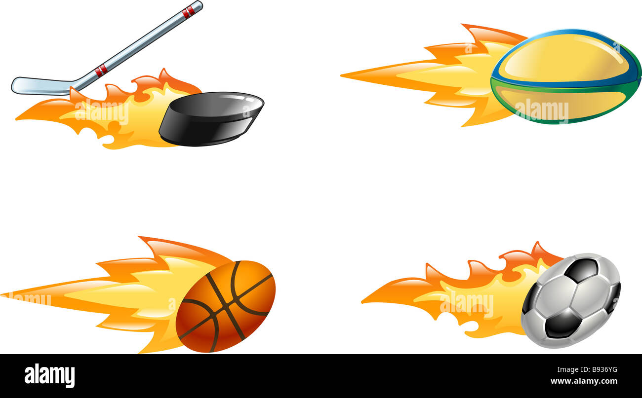 Flaming Hockey Puck Clipart
