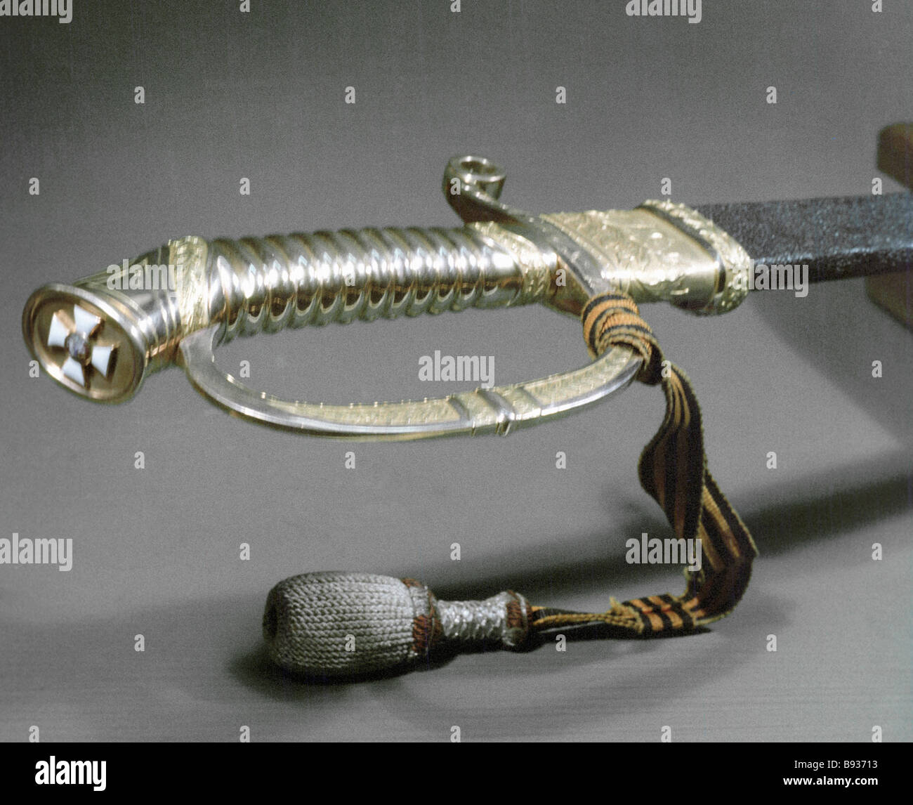 A gold plated Sword of Honor with the badge of the Order of St George ...