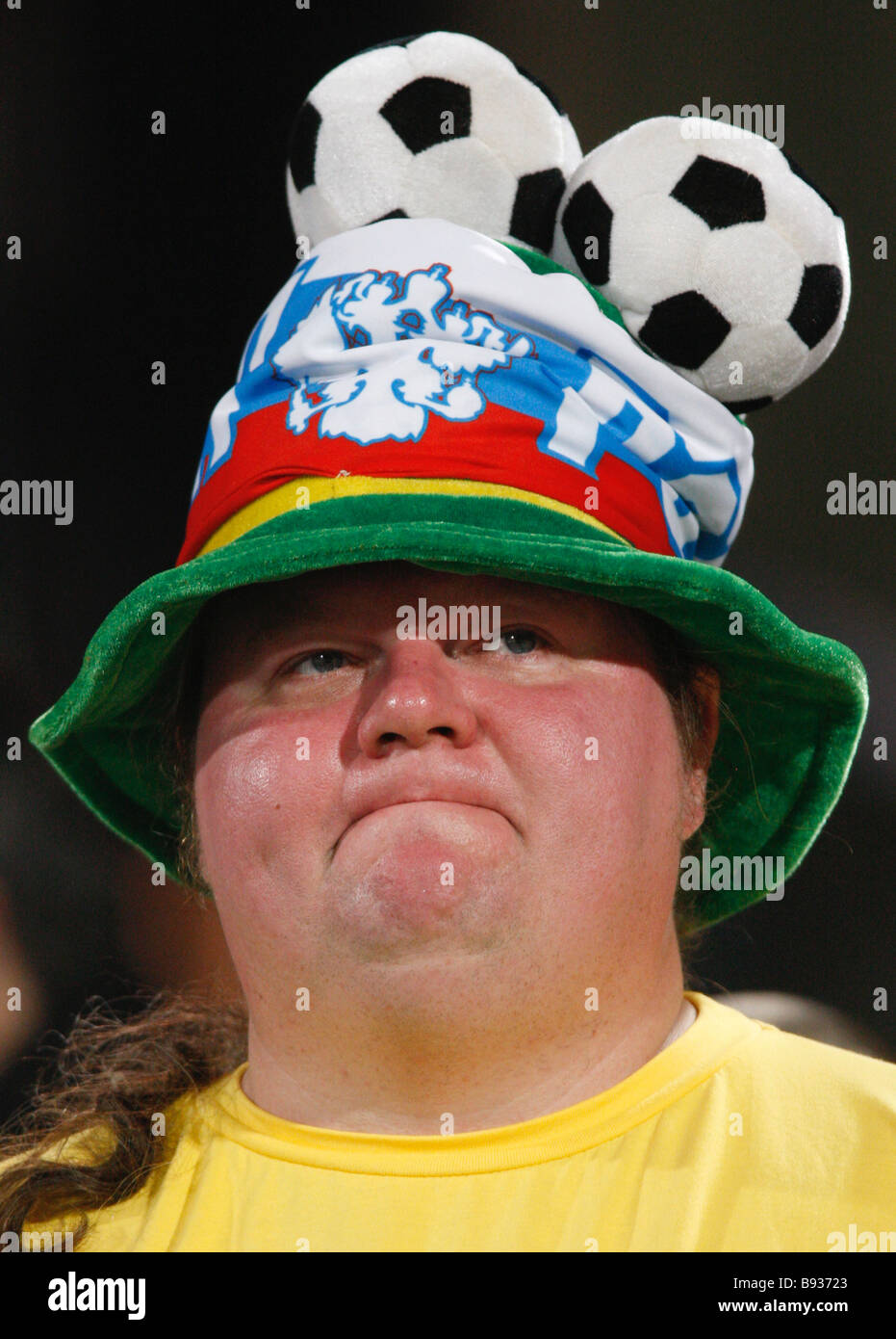 Russian fan at the Ramat Gan stadium before the 2008 European ...